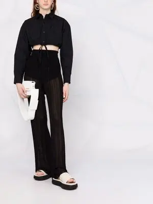 ANDREĀDAMO Cropped Cotton Shirt