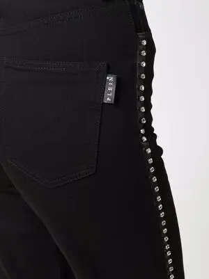 Philipp Plein Crystal-embellished Wide Leg Jeans