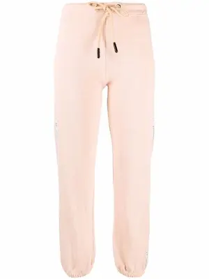 Elisabetta Franchi Cotton Drawstring Track Pants - Neutrals