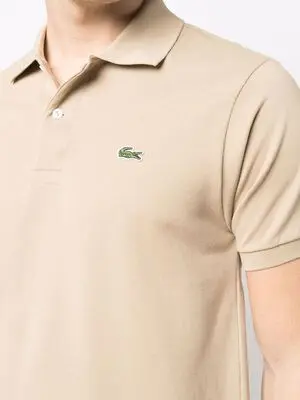 Lacoste Logo-patch Polo Shirt - Neutrals