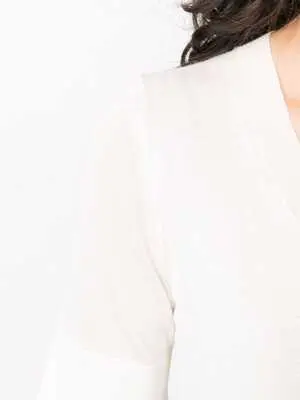 LISKA Round-neck Knitted Top - White