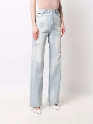 Philipp Plein Palazzo-cut High-waist Jeans
