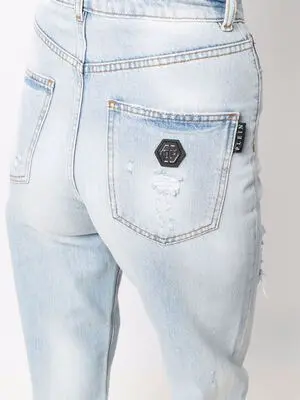 Philipp Plein Palazzo-cut High-waist Jeans