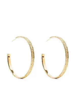 WOUTERS & HENDRIX Chain-texture Hoop Earrings - Gold