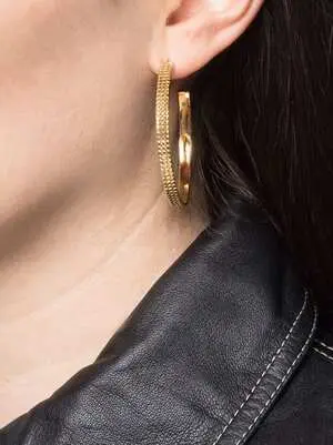 WOUTERS & HENDRIX Chain-texture Hoop Earrings
