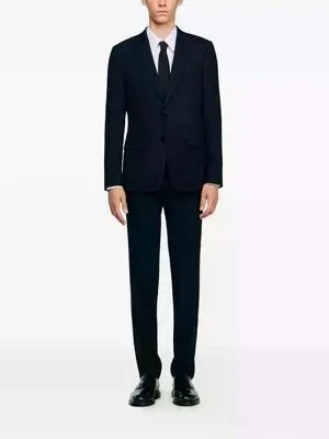 Sandro Wool Suit Jacket - Blue