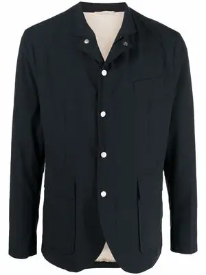 Eleventy Single-breasted Jacket - Blue