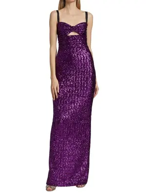 Dolce & Gabbana Sleeveless Sequin-embellished Gown