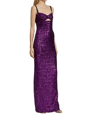 Dolce & Gabbana Sleeveless Sequin-embellished Gown
