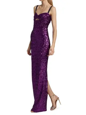 Dolce & Gabbana Sleeveless Sequin-embellished Gown