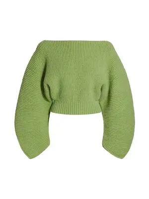 Cult Gaia Women's Ella Rib-Knit Sweater - Palm  Palm