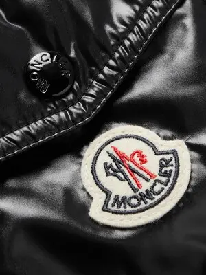 Moncler Galion Logo-appliquéd Quilted Glossed-shell Hooded Down Jacket - Black