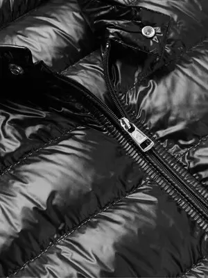 Moncler Acorus Logo-appliquéd Quilted Glossed-shell Down Jacket - Black