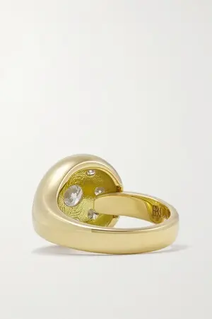 Brent Neale Large Petal Diamond Ring - Gold