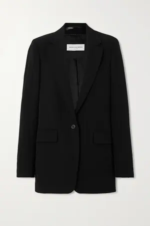 Dries Van Noten Wool-Twill Single-Breasted Blazer Black