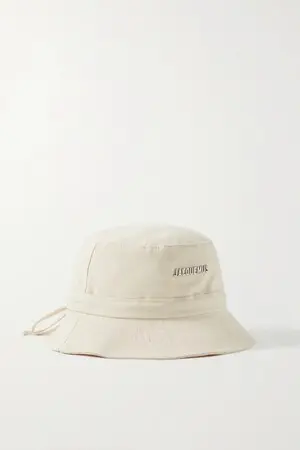 Jacquemus Le Bob Gadjo Embellished Bucket Hat - Off-white