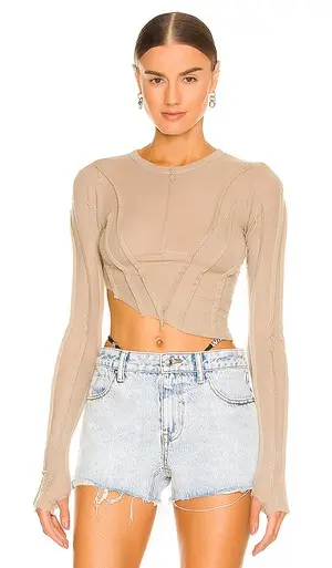 SAMI MIRO VINTAGE Asymmetric Long Sleeve Tee