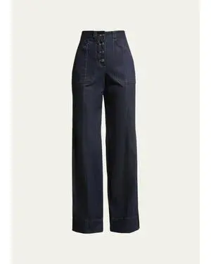 Cinq À Sept Benji Straight-leg Pants - Indigo