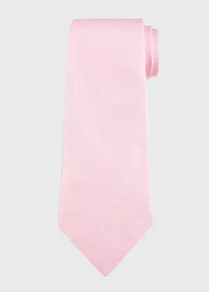 Zegna ZEGNA Pindot Silk Tie Lt Pnk Sld