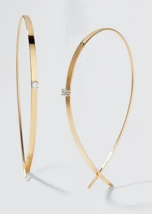 Lana Jewelry Lana 14K Gold Diamond Hoop Earrings One-color