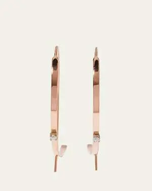 Lana Jewelry Lana 14K Gold Diamond Hoop Earrings Rose Gold