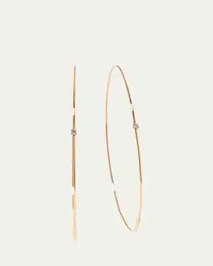 Lana Jewelry 14k Diamond Hoop Earrings - Gold