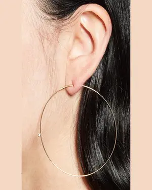 Lana Jewelry 14k Diamond Hoop Earrings