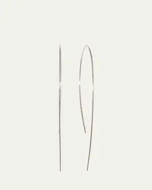 Lana Jewelry 14k Hooked On Hoop Earrings - White Gold