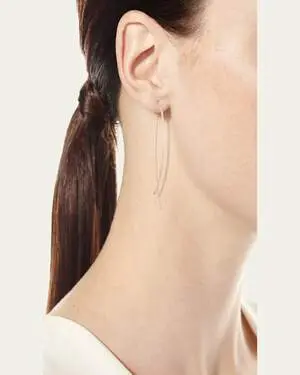Lana Jewelry Flat 14k Upside Down Hoop Earrings