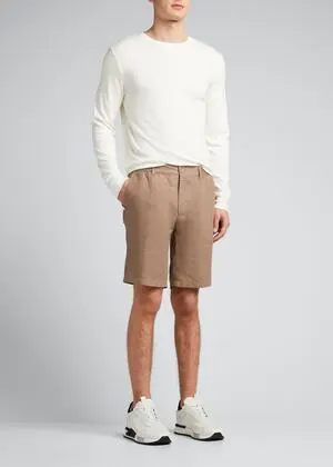Stefano Ricci Men's Solid Bermuda Shorts - Dark Brown