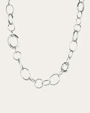 Ippolita Sterling Long Hammered Bastille Necklace - Silver