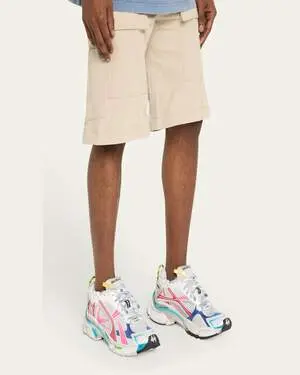 Balenciaga Runner Sneakers - White/red/blue