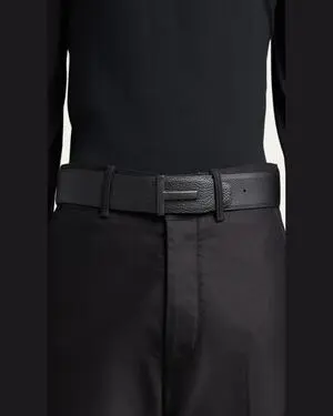 TOM FORD Reversible T-buckle Leather Belt, 40mm - Black