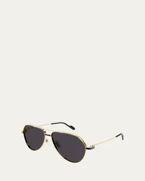 Cartier Cartier Metal Aviator Sunglasses Gold/grey
