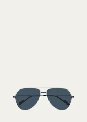 Cartier Cartier Metal Aviator Sunglasses Platinum