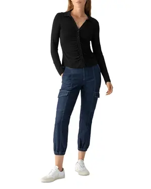 Sanctuary Dreamgirl Ruched Knit Shirt