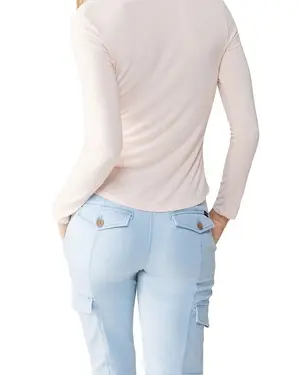Sanctuary Dreamgirl Ruched Knit Shirt