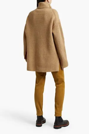 JOSEPH Joseph - Ribbed Wool Turtleneck Sweater - Neutral - XL Sand