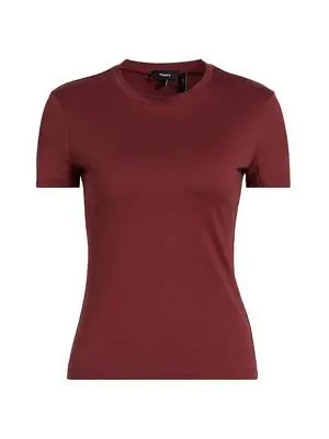 Theory Tiny Tee Cotton T-shirt Cordovan
