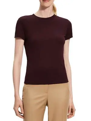 Theory Tiny Tee Cotton T-shirt Merlot