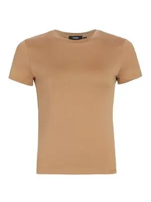 Theory Tiny Tee Cotton T-shirt New Camel