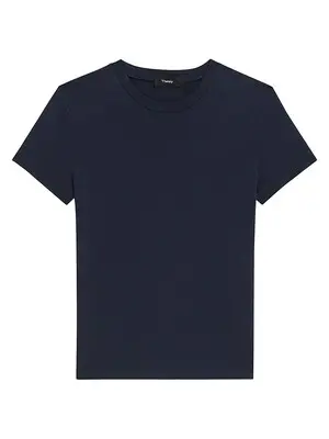 Theory Tiny Tee Cotton T-shirt Nocturne Navy