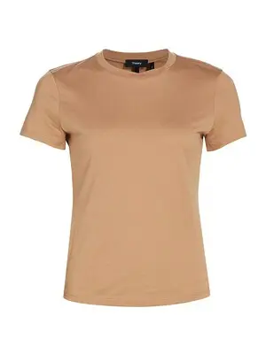 Theory Tiny Tee Cotton T-shirt Saddle