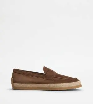 TOD'S Suede Loafers - Brown
