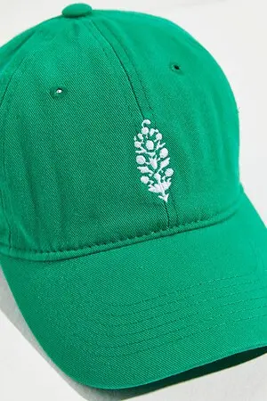 Free People Embroidered Logo Baseball Cap - Kelly Green