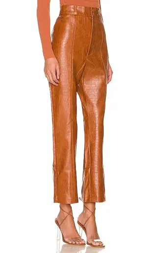 Bardot Croc-embossed Faux Leather Pants