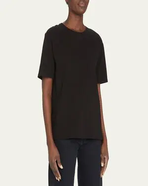 Khaite Mae Short Sleeve T-shirt - Black