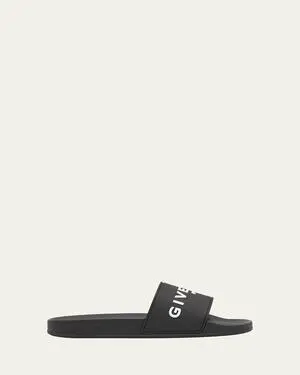 Givenchy Logo Slide Sandals - Black