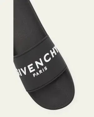 Givenchy Logo Slide Sandals - Black