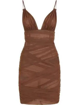 Dolce & Gabbana Wrapover Tulle Minidress